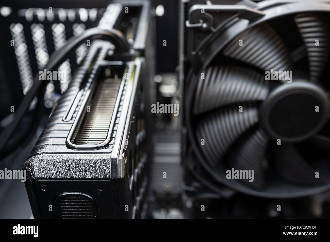 Cooling fan in the computer system unit Stock Photo - Alamy