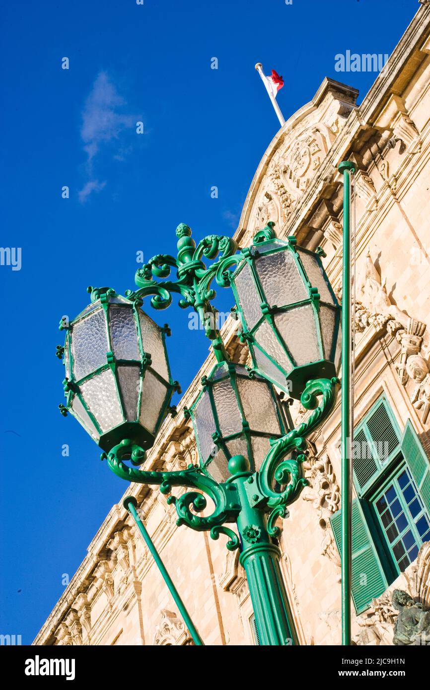 Old Street Lights, Valletta, Malta Stock Photo - Alamy