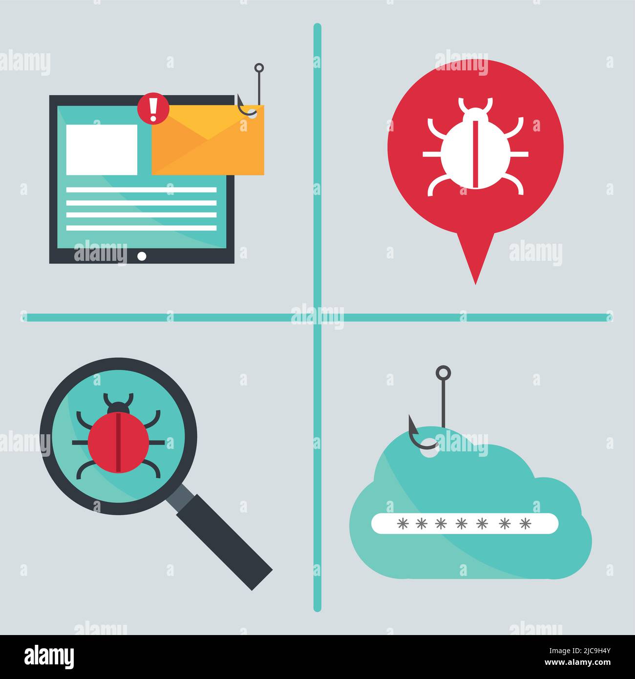 phishing technology icons Stock Vector Image & Art - Alamy