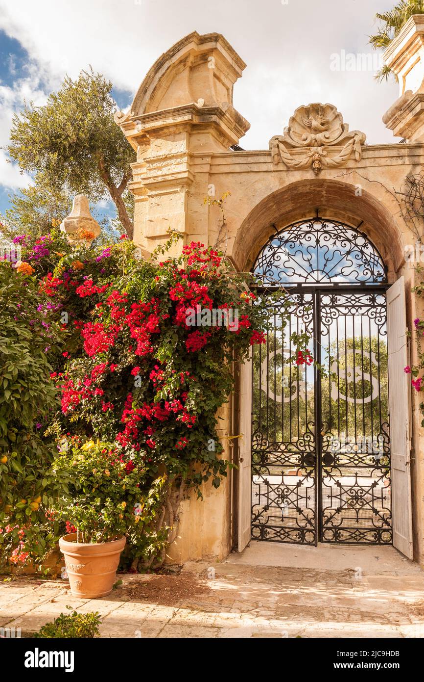 Italian Garden Palazzo Parisio Stock Photo - Alamy