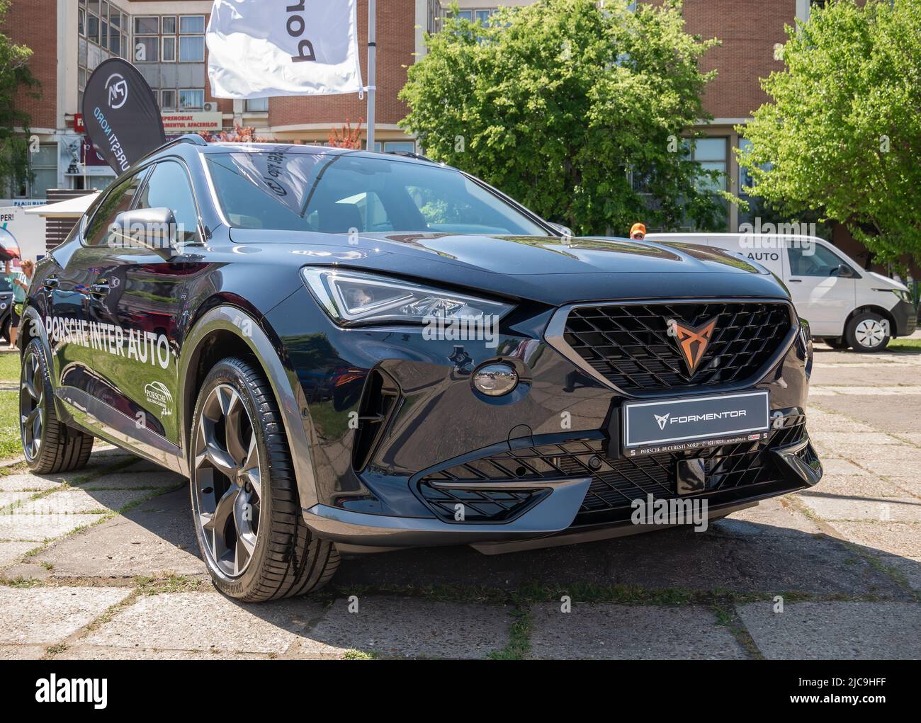 Bucharest, Romania - 05.20.2022: Close up detail with the new Cupra ...