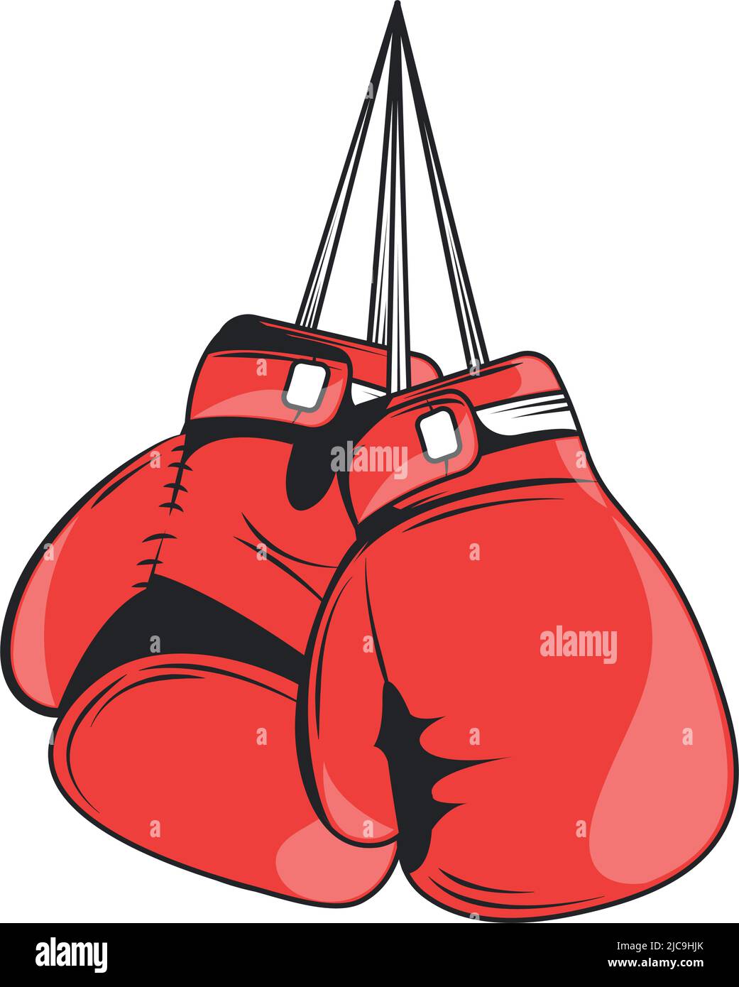 Boxing gloves hanging string Stock Vector Images - Alamy