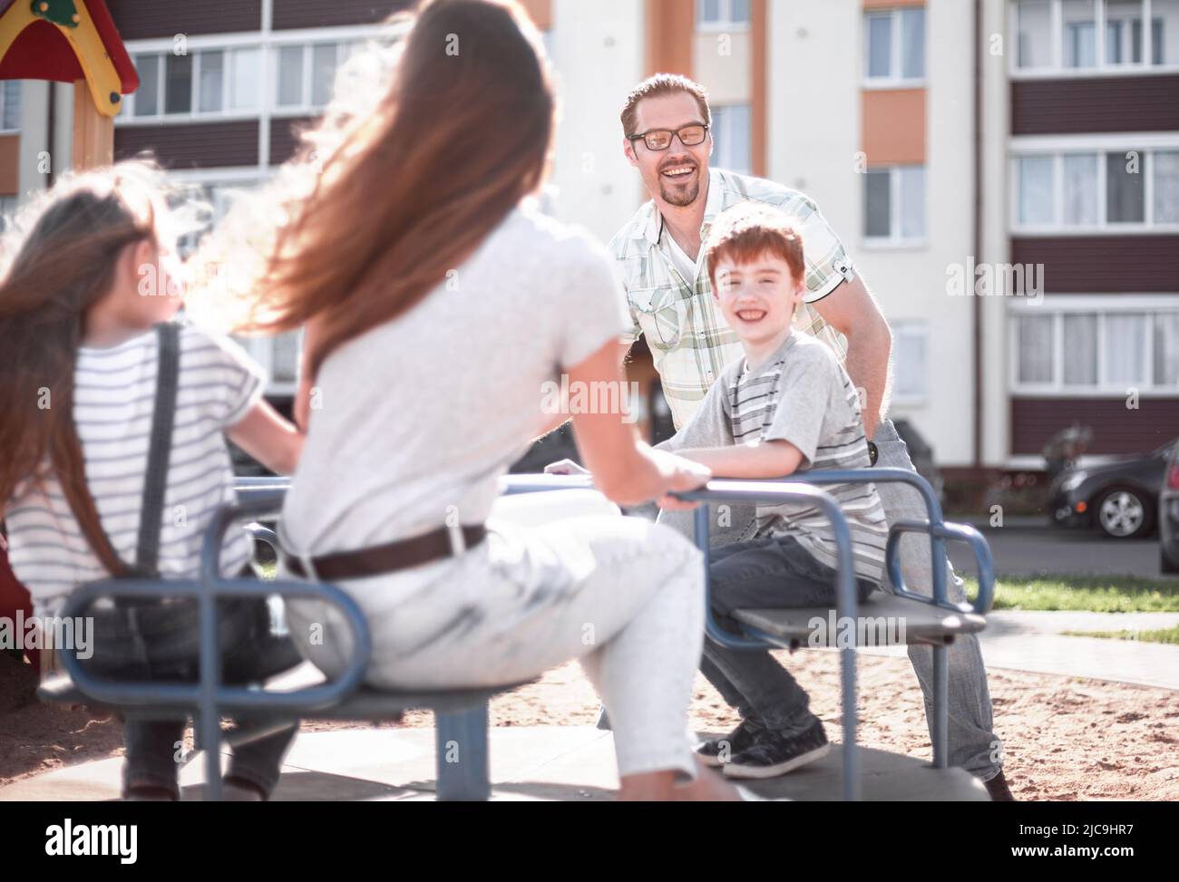 happy family spends their free time together Stock Photo - Alamy