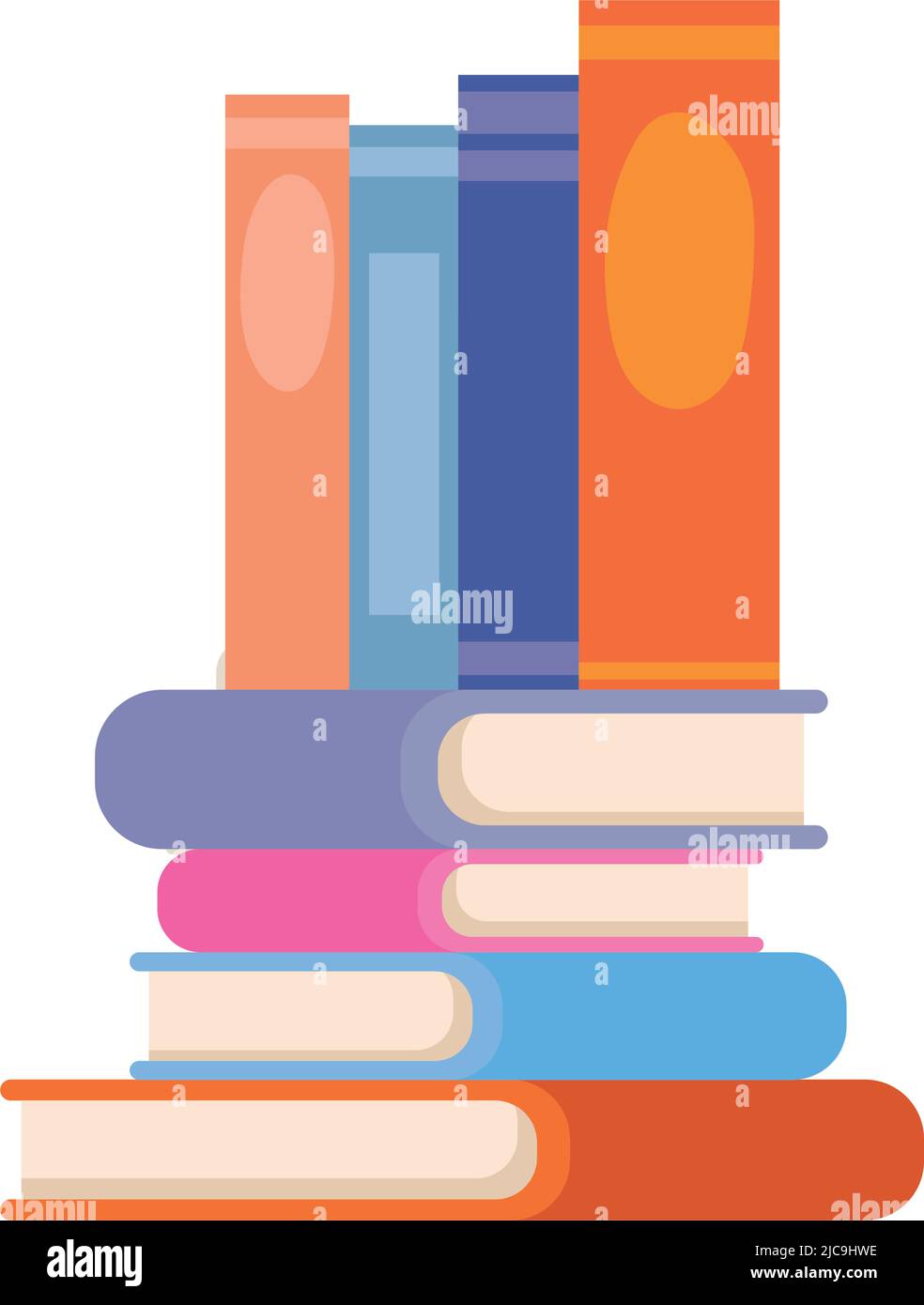 books stack illustration Stock Vector Image & Art - Alamy