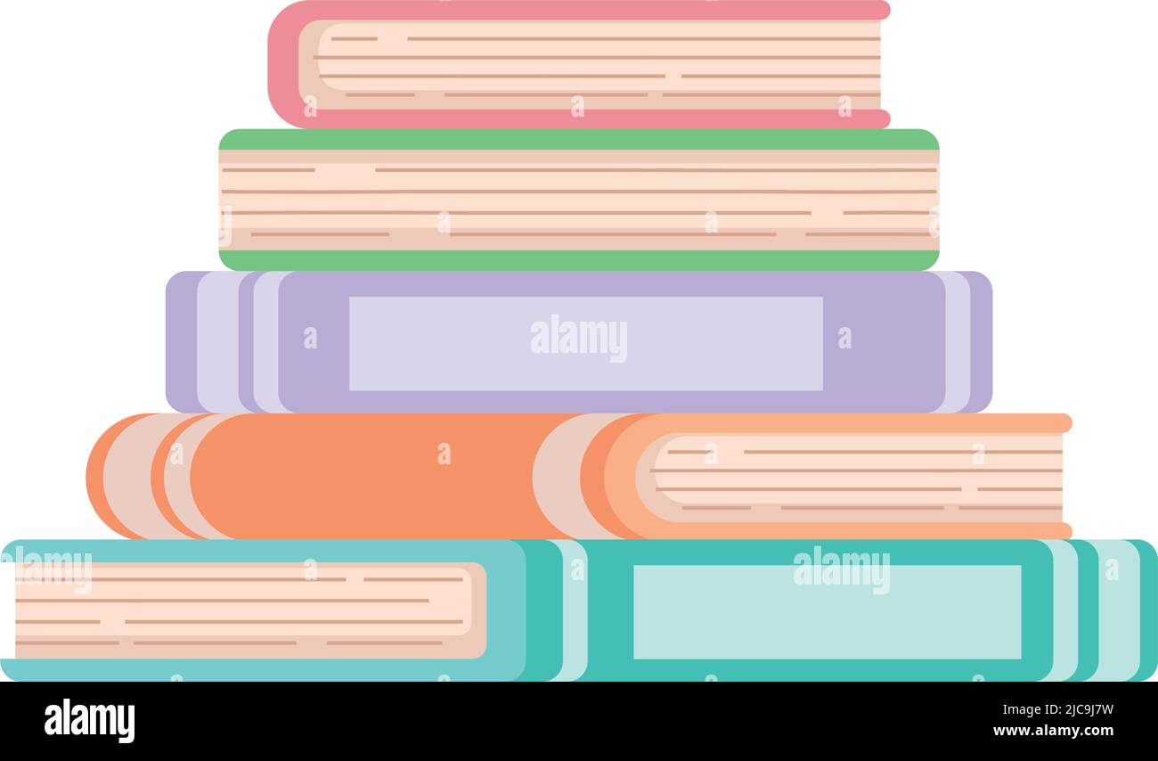 books pile design Stock Vector Image & Art - Alamy