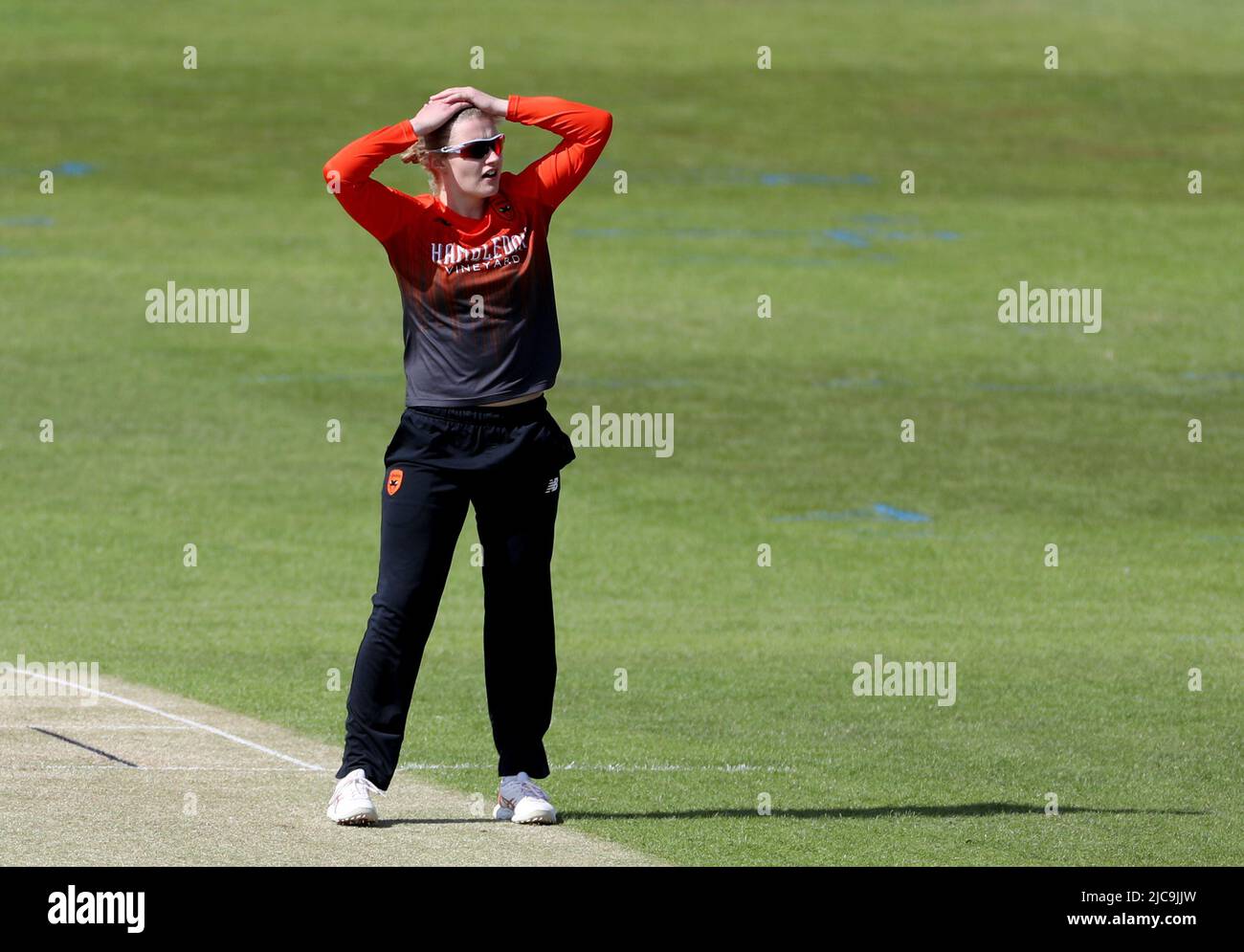 Southern Vipers’ Charlie Dean reacts during the Charlotte Edwards Cup ...
