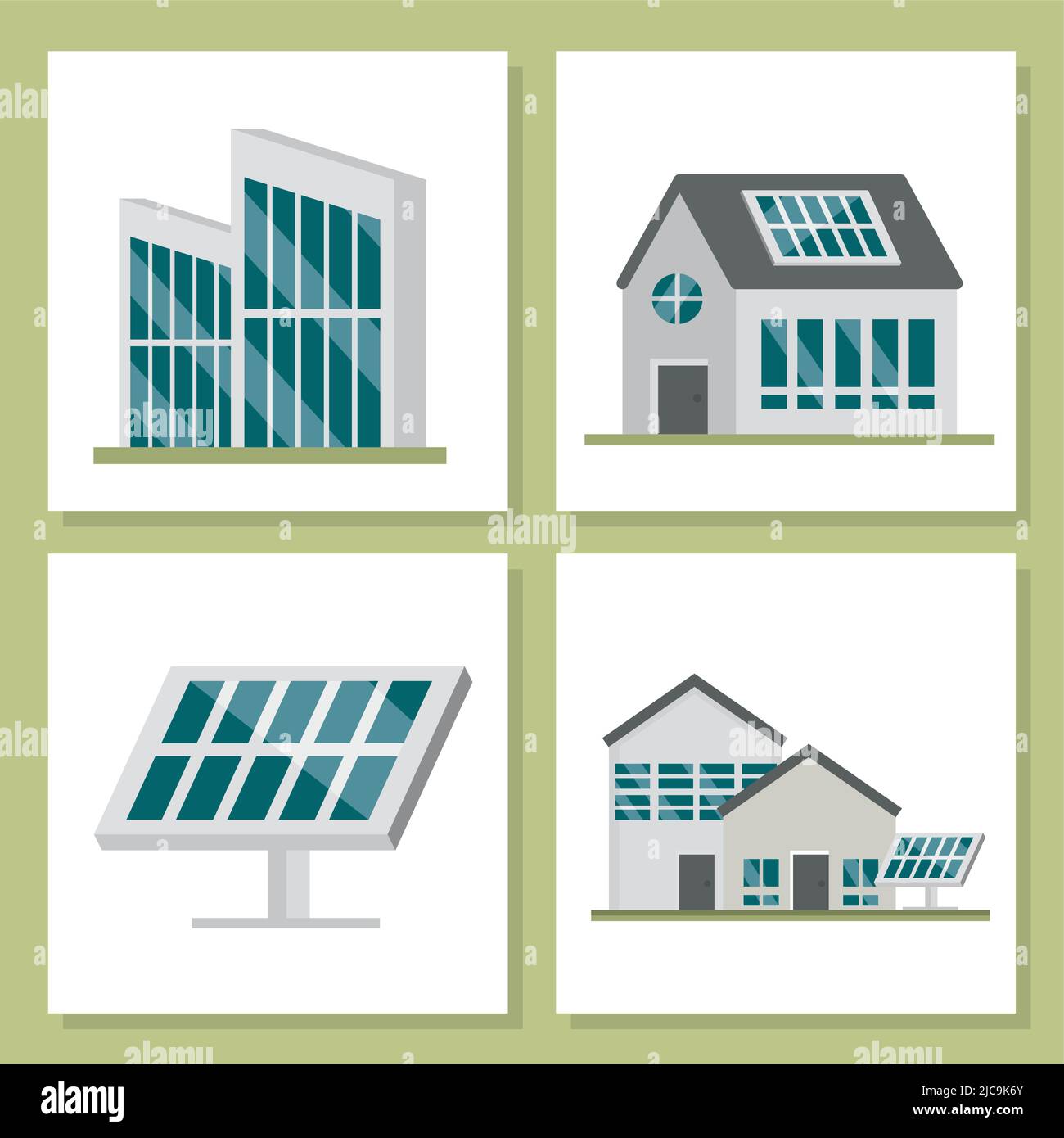 solar panel and buildings Stock Vector Image & Art - Alamy