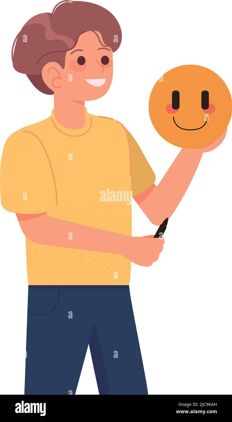 male with smiley emoji Stock Vector Image & Art - Alamy