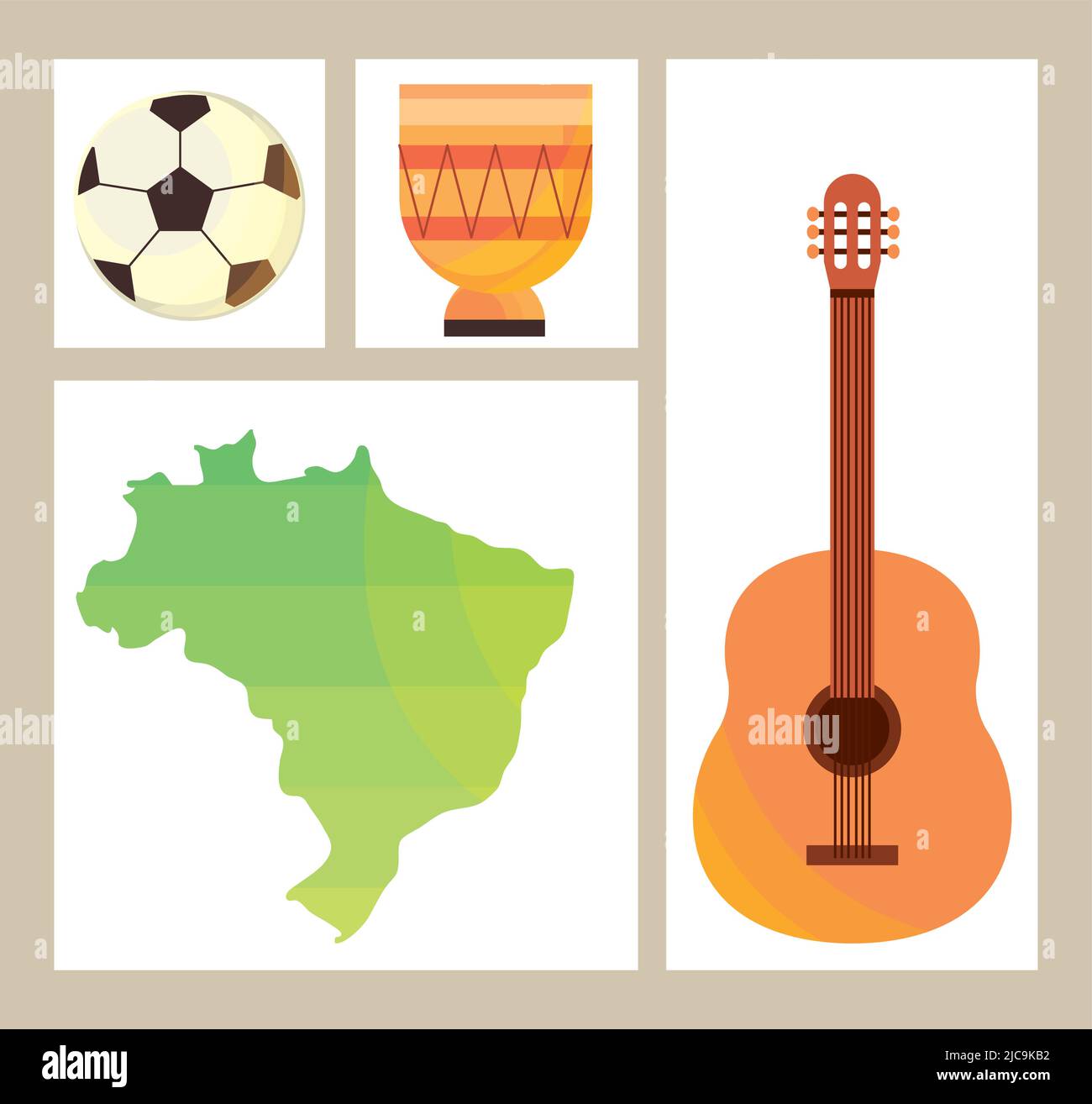 Brazil stylized map vector icon hi-res stock photography and images - Alamy