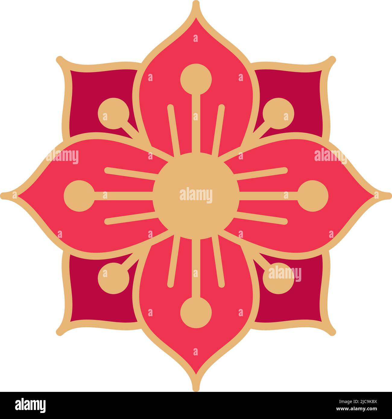 chinese flower illustration Stock Vector Image & Art - Alamy