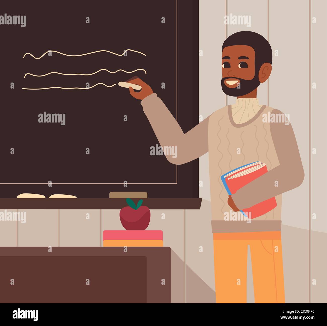 African american teacher teaching Stock Vector Images - Alamy