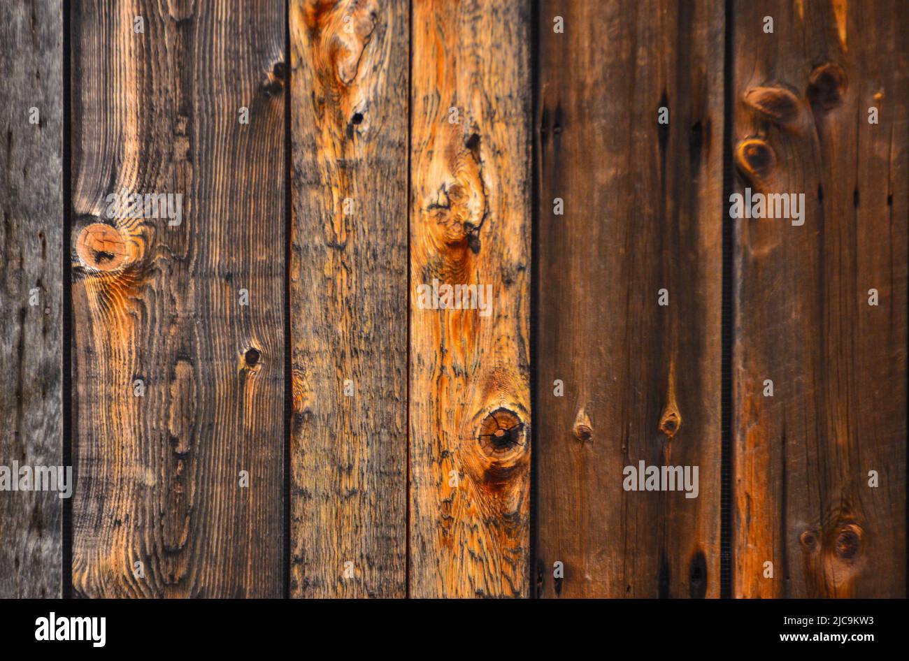 Wooden background, vintage rotten planks that survived on an old 18th ...