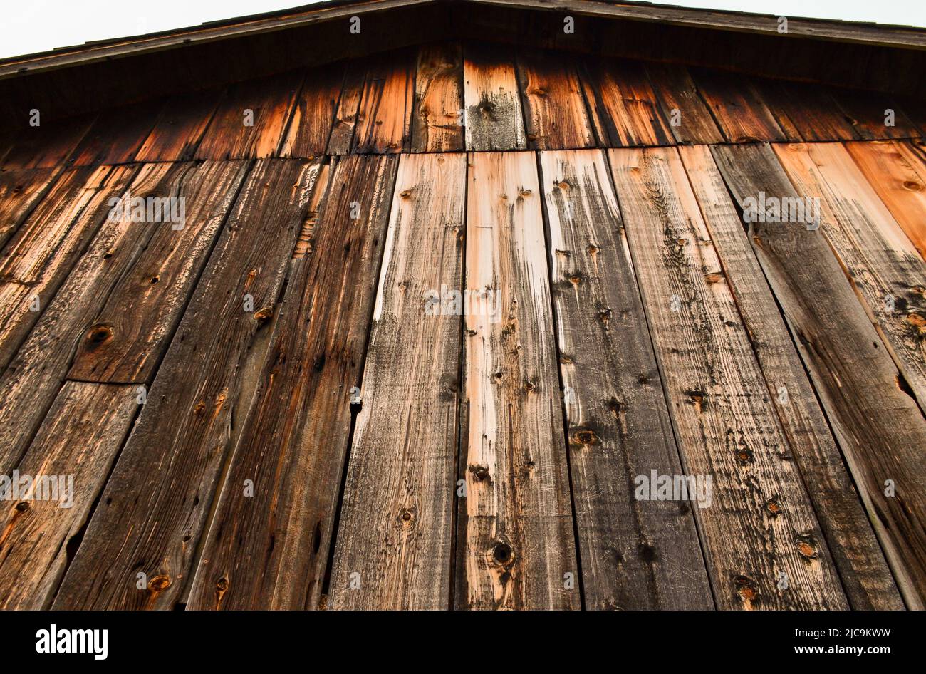 Wooden background, vintage rotten planks that survived on an old 18th ...
