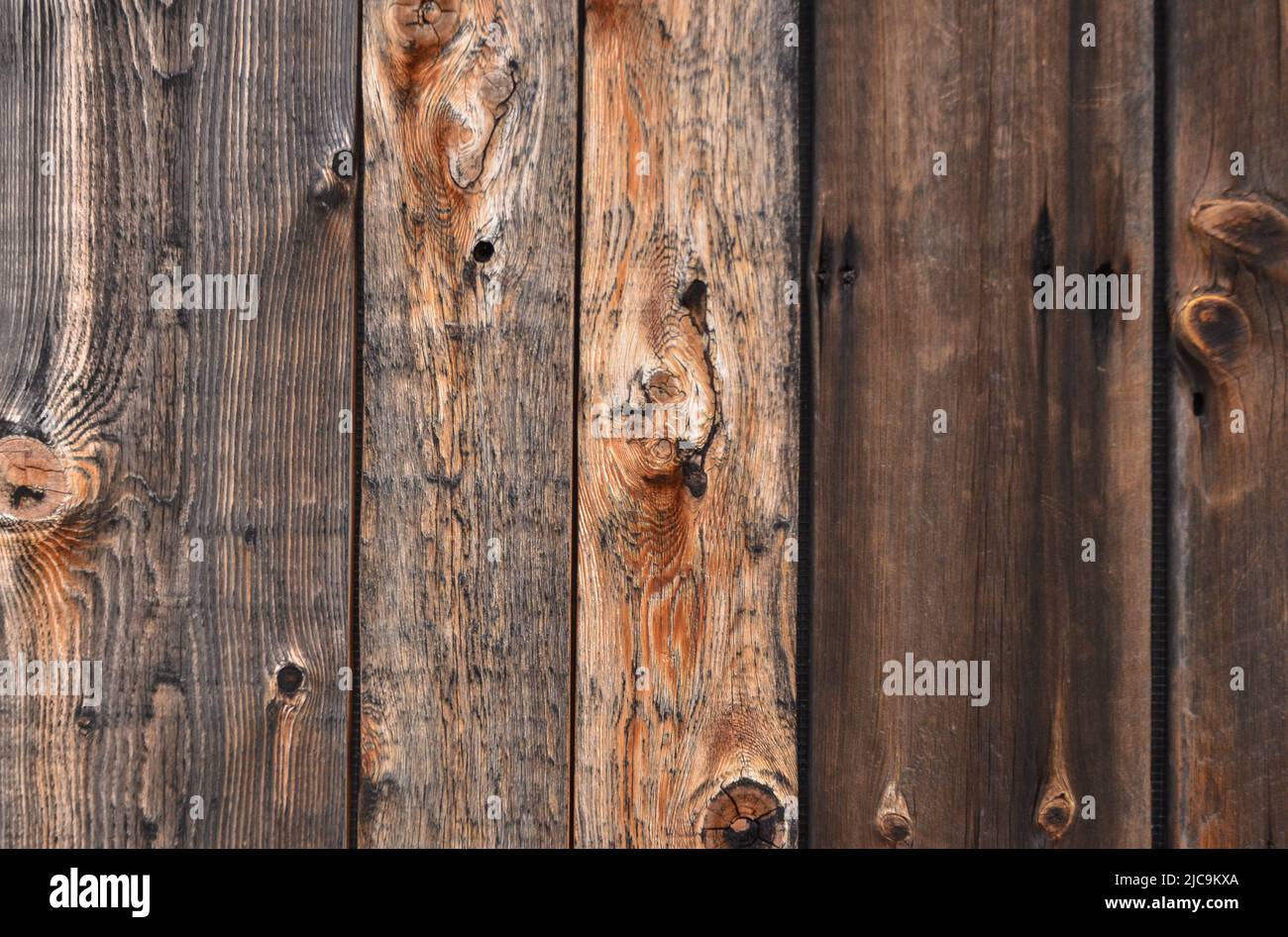 Wooden background, vintage rotten planks that survived on an old 18th ...