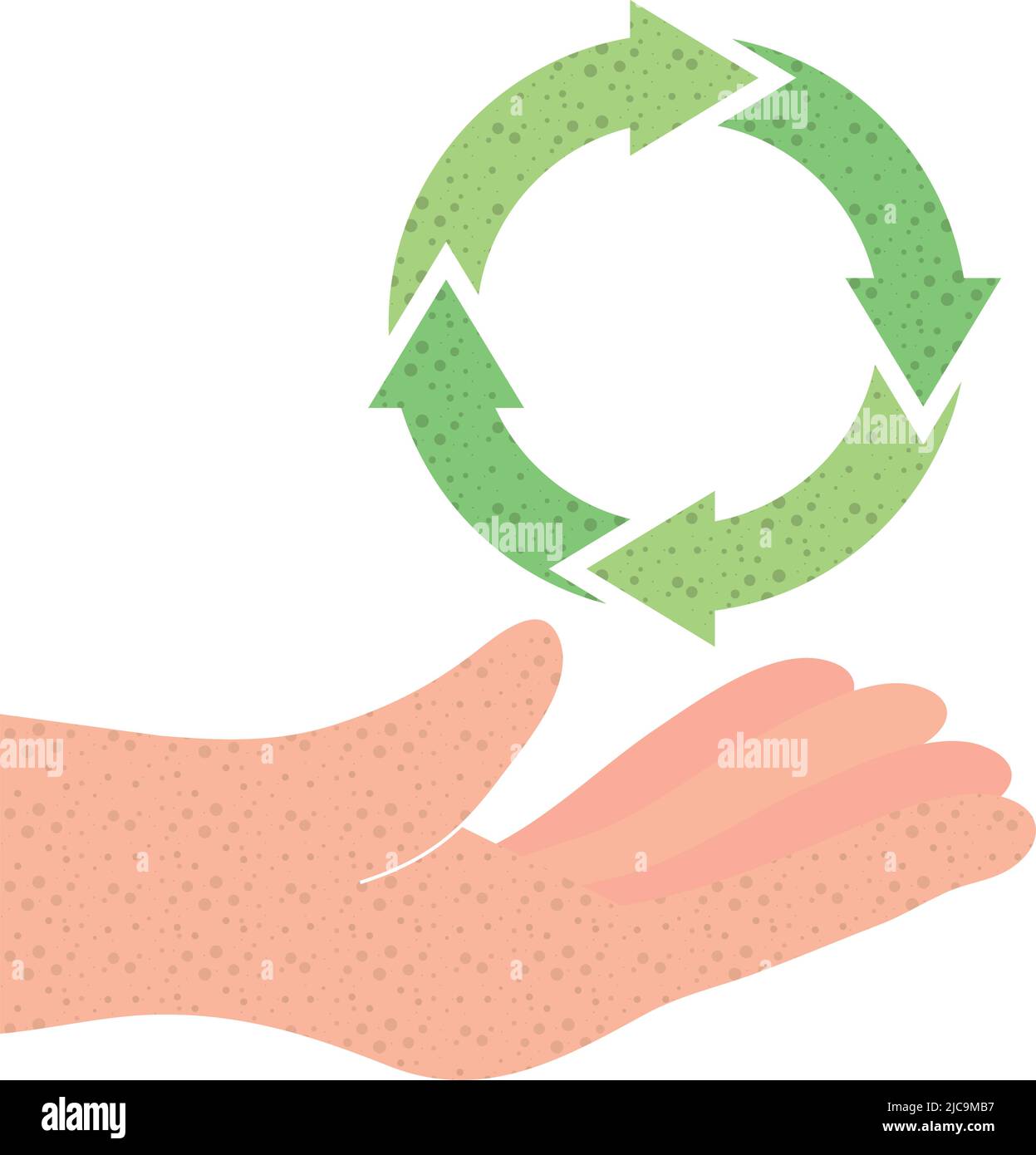 hand and recycle symbol Stock Vector Image & Art - Alamy