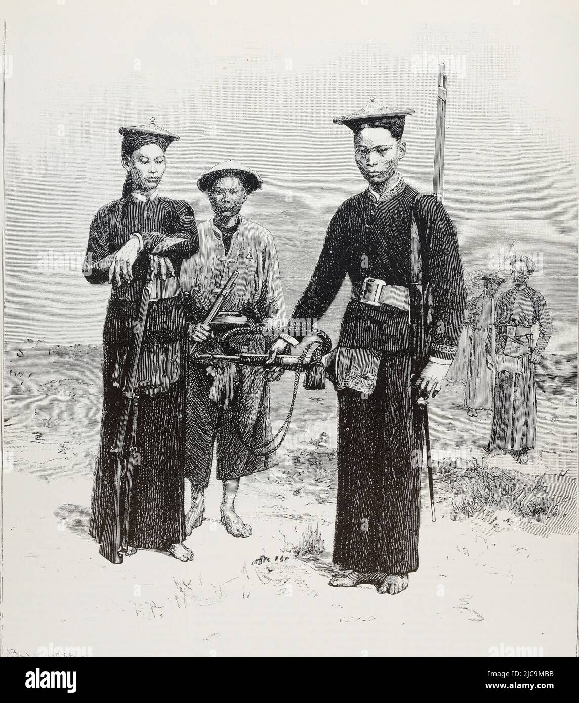 Eng translation : " OUR NATIVE AUXILIARIES IN TONKIN TONKINESE Eï ...