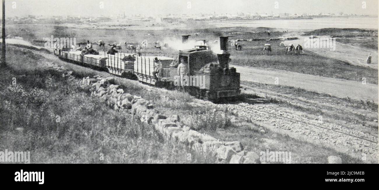 Eng translation : " THE FIRST RAILWAY IN MOROCCO " - Original in French ...