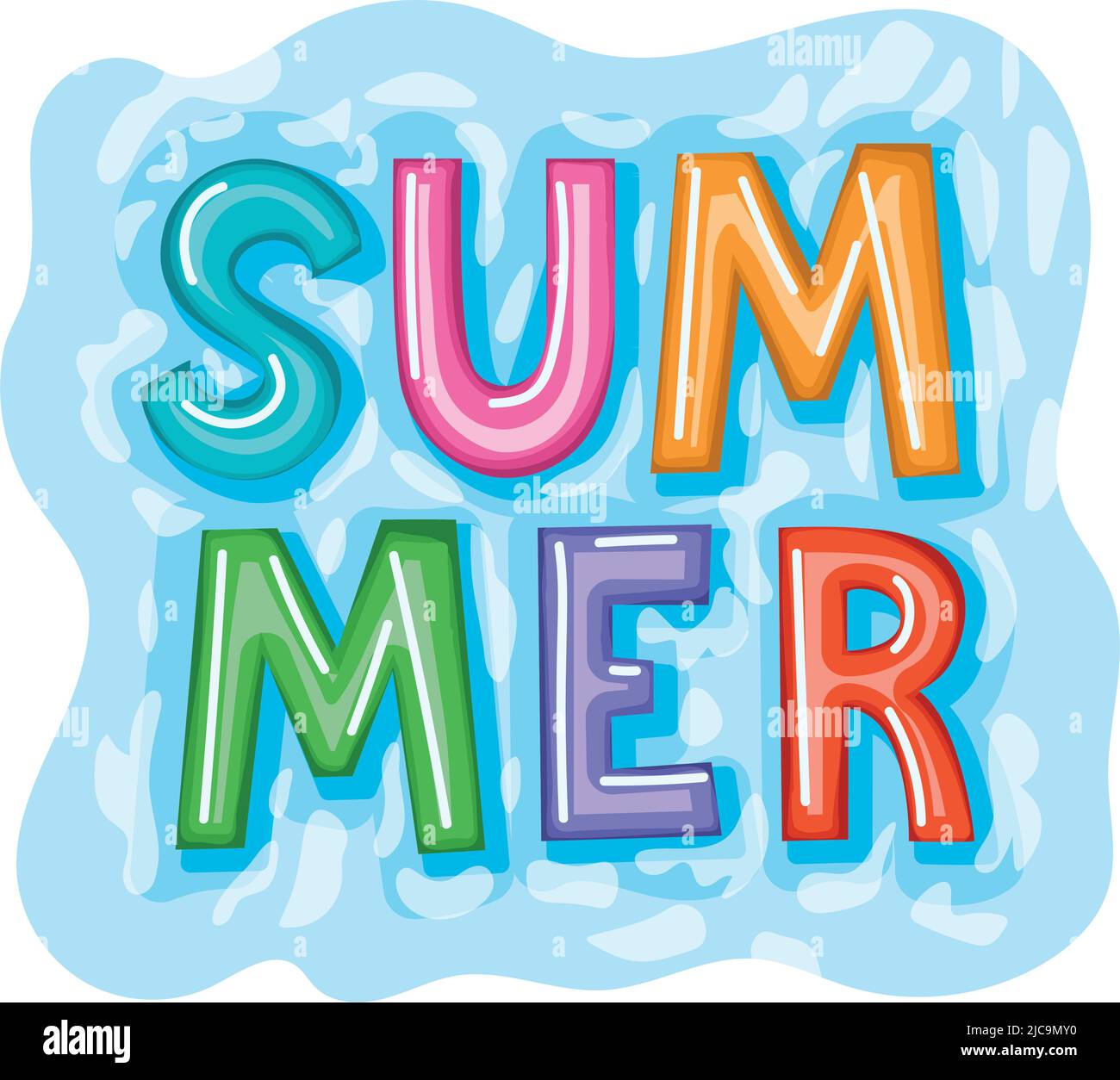 colored summer lettering Stock Vector Image & Art - Alamy