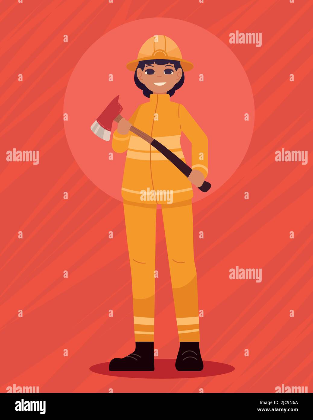 woman firefighter with ax Stock Vector Image & Art - Alamy