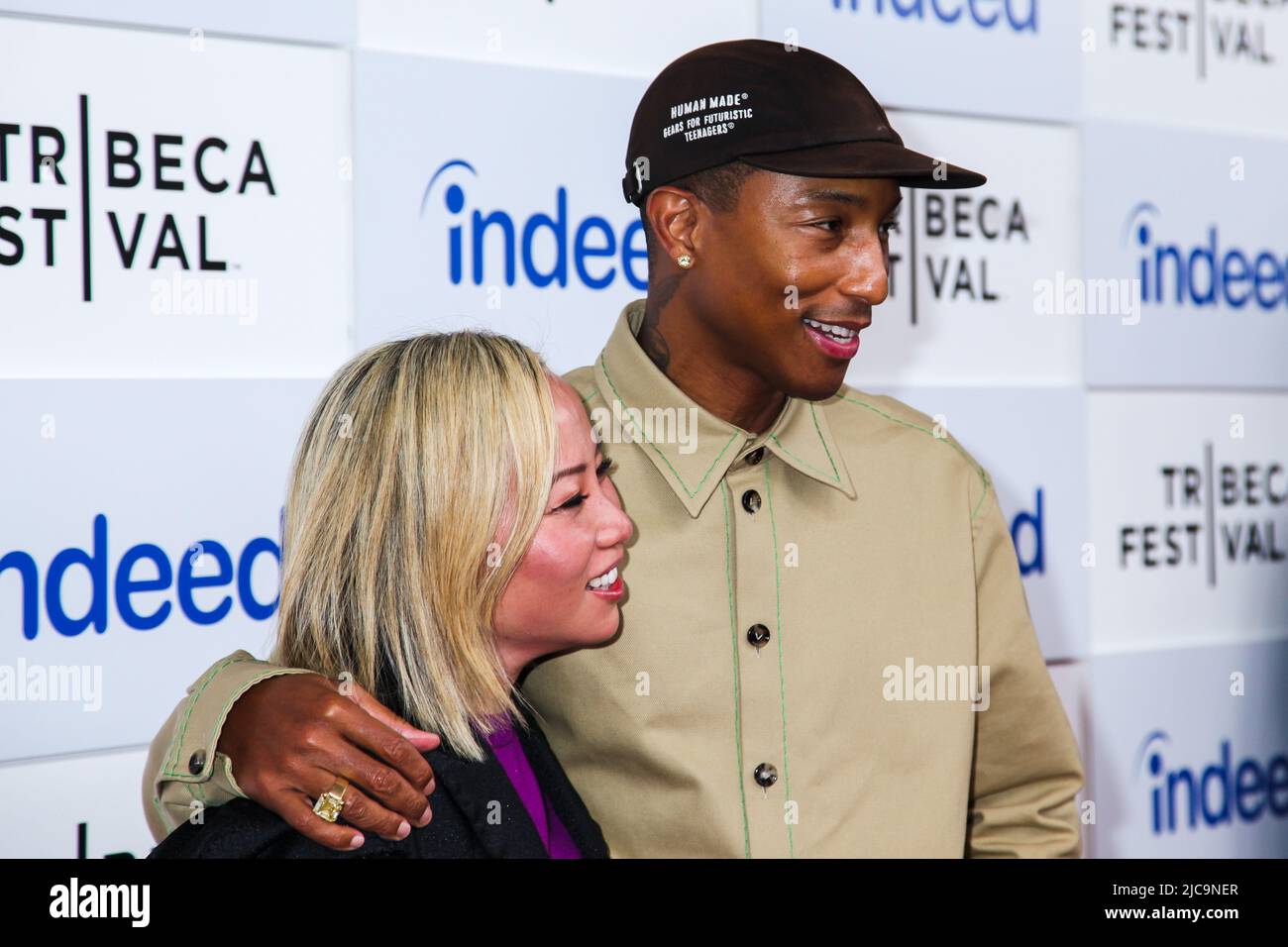 NEW YORK, NY, USA - JUNE 10, 2022: Minya Oh and Pharrell Williams ...