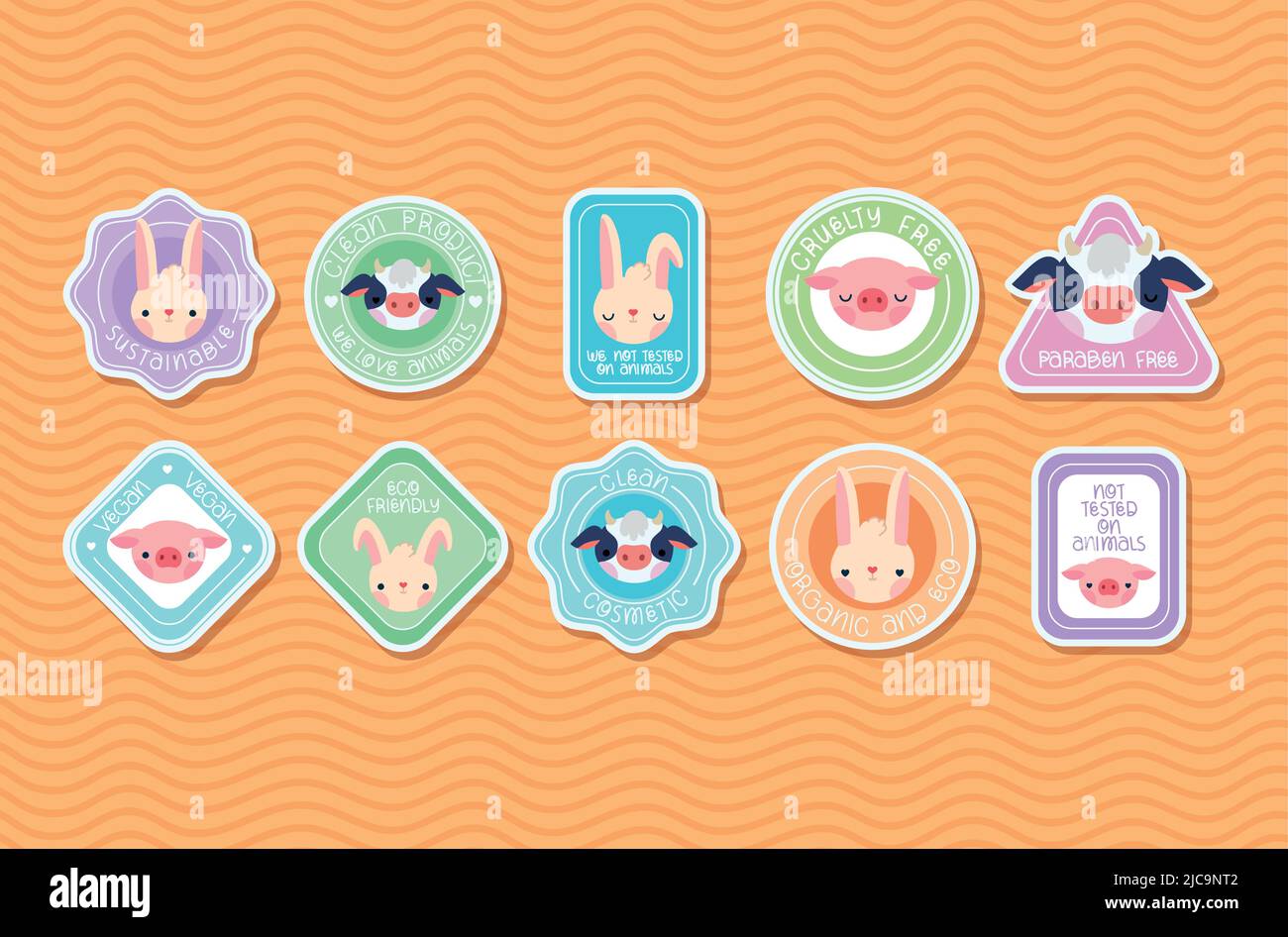 cruelty free stickers Stock Vector Image & Art - Alamy