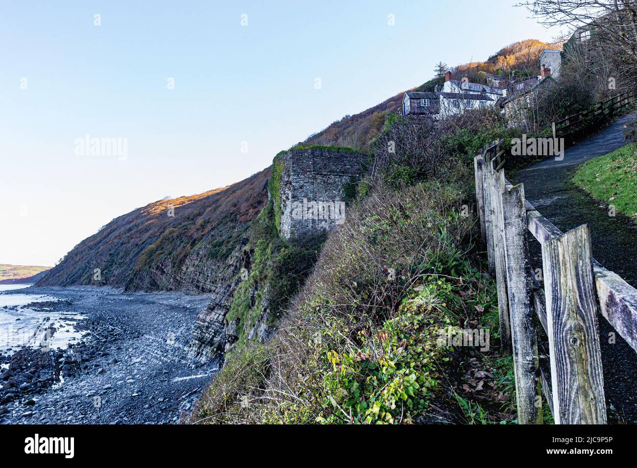 Bucks Mills High Tide View of the Beach With Bright Coloured Wet ...