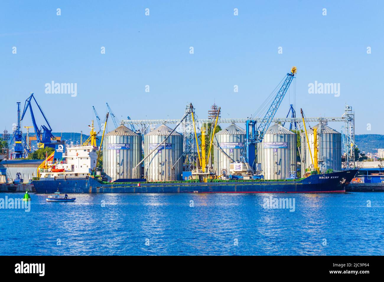 View of Port PCHMV Varna buffer tanks.The special purpose port collects ...