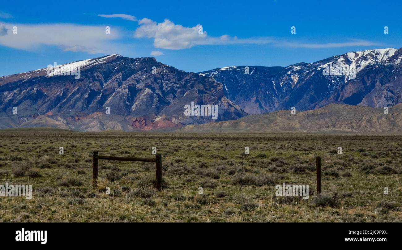 Mountain landscape, snow in the mountains in spring in Montana, USA ...