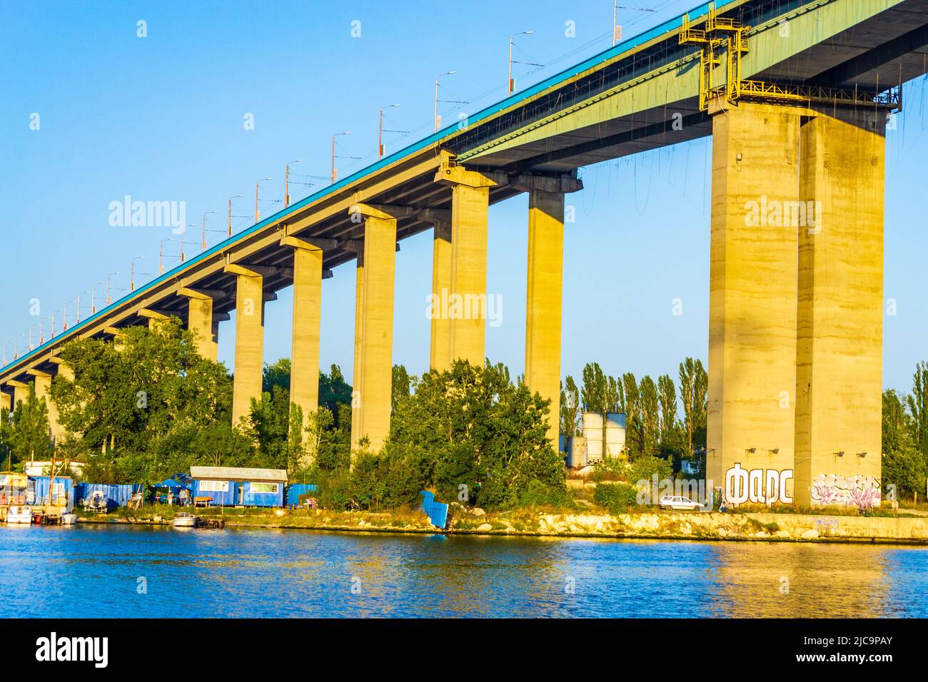 Asparuhov Bridge is a bridge in Varna on the Black Sea coast of ...