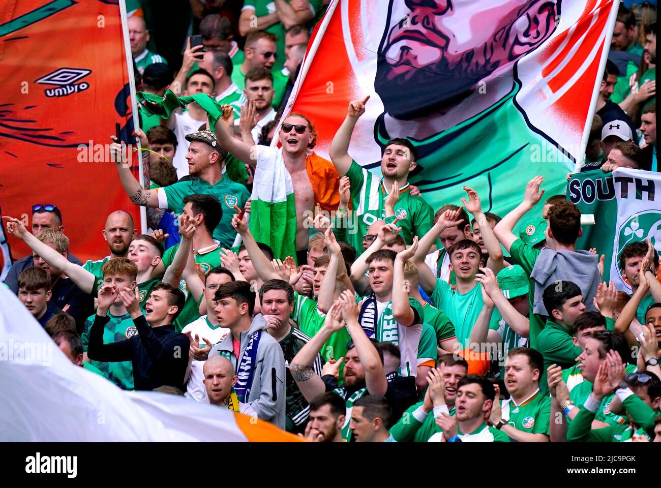 Republic of Ireland fans in the stands ahead of the UEFA Nations League ...