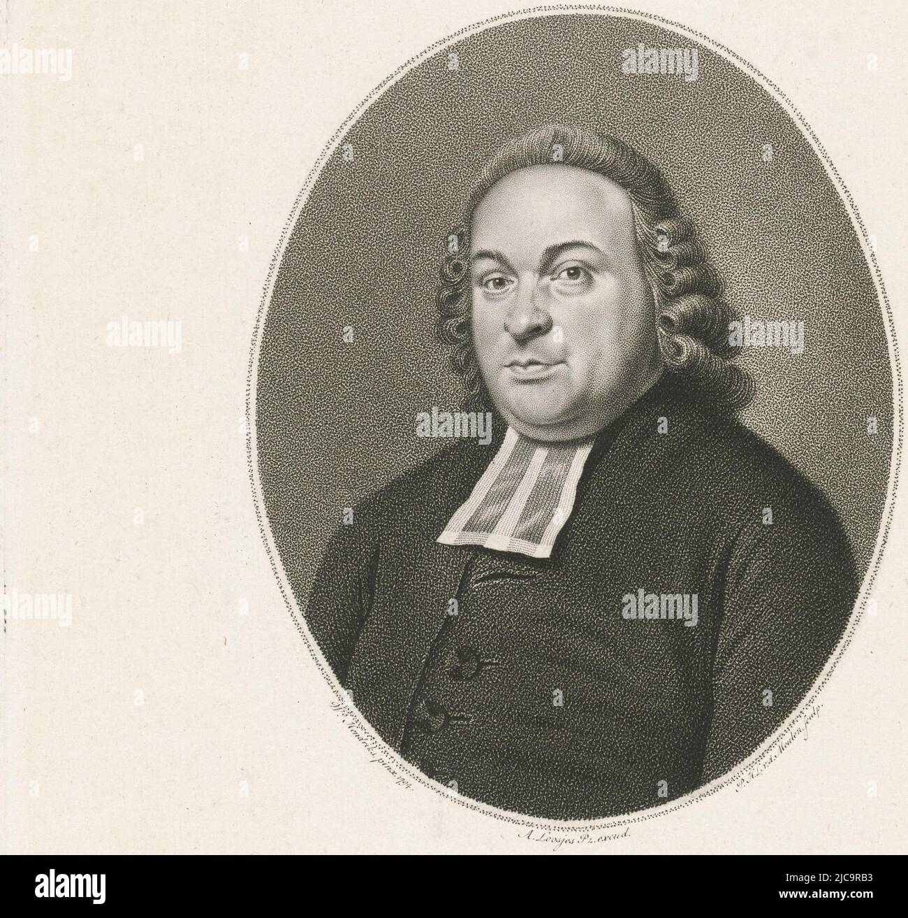 Portrait of Abraham Rutgers, pastor in Haarlem, The Netherlands, print ...