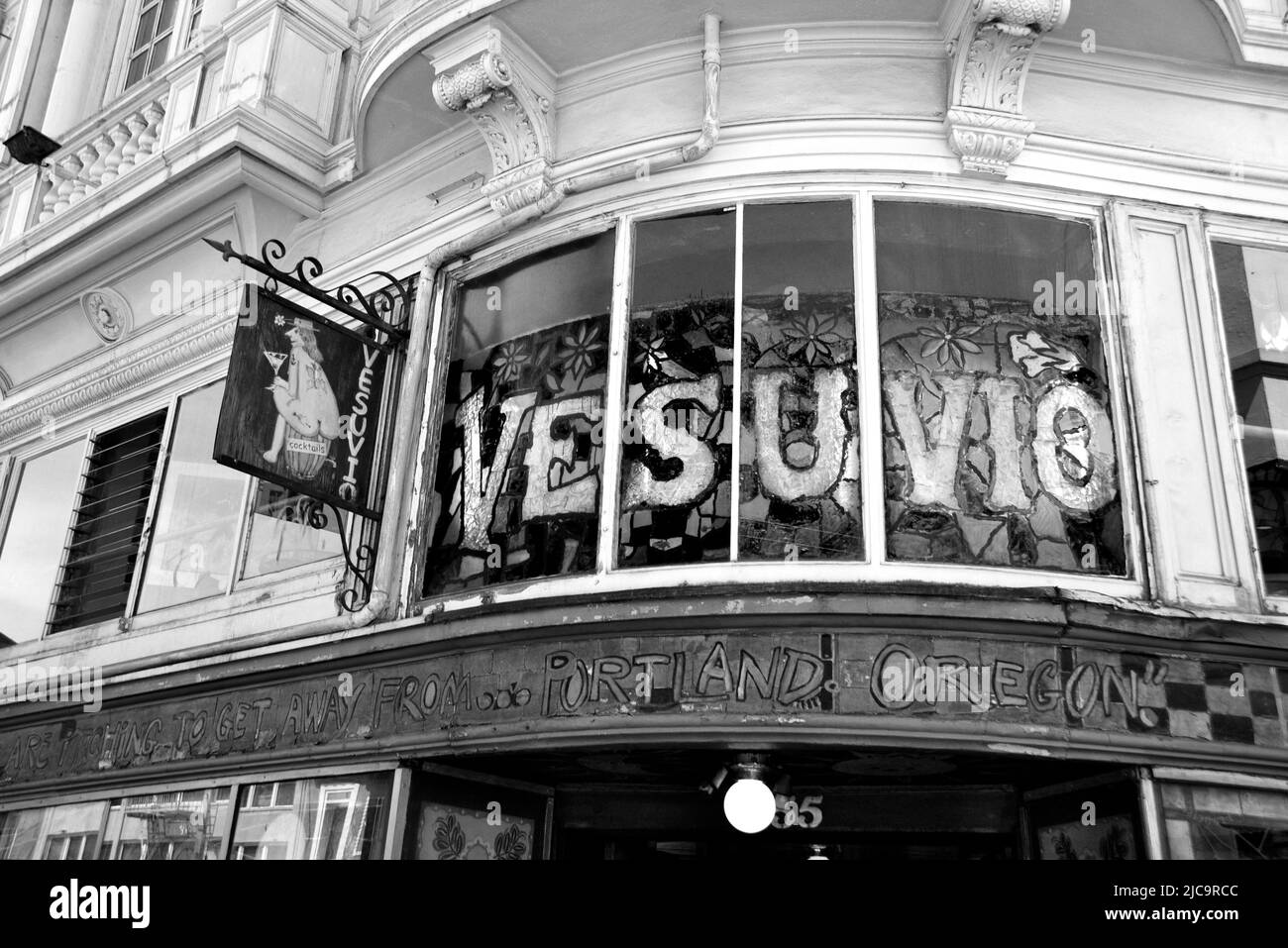 The Vesuvio Cafe is a landmark bar in San Francisco, California ...