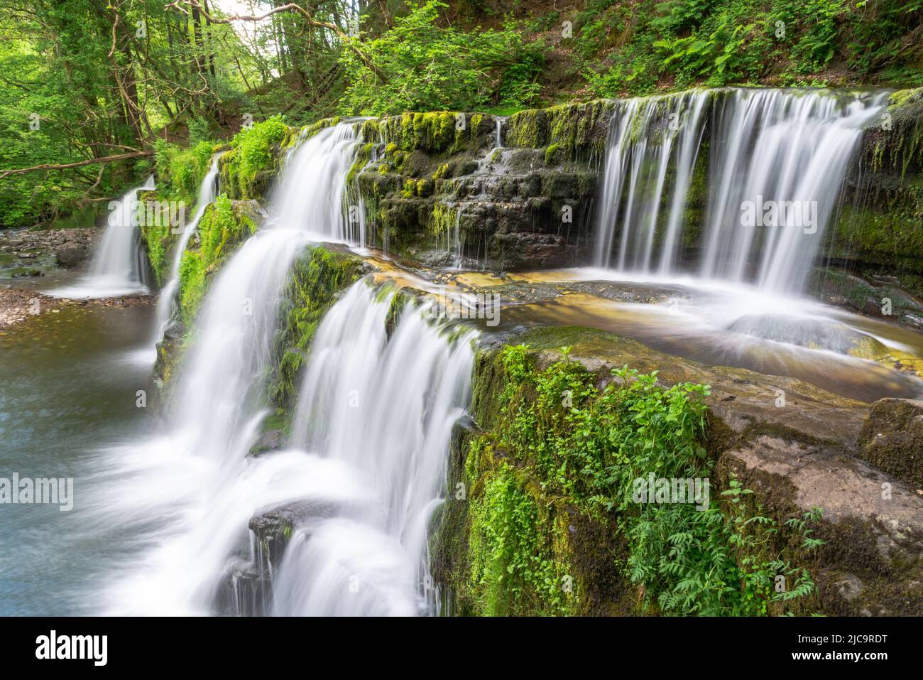 Waterfalls in the National Park in England Brecon Beacons 2022 Stock ...