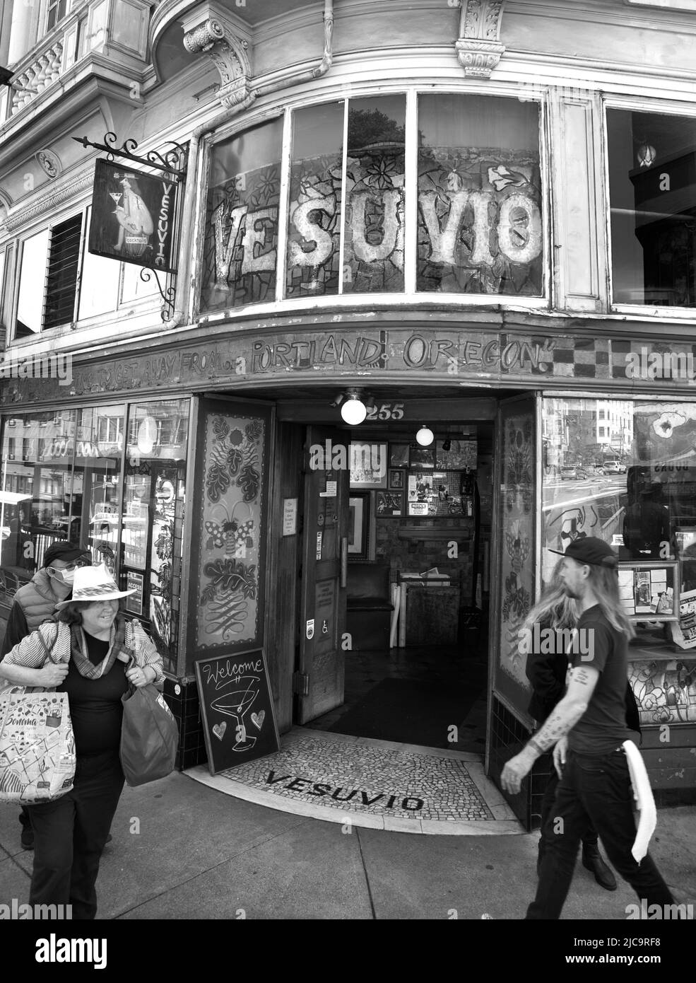 The Vesuvio Cafe is a landmark bar in San Francisco, California ...