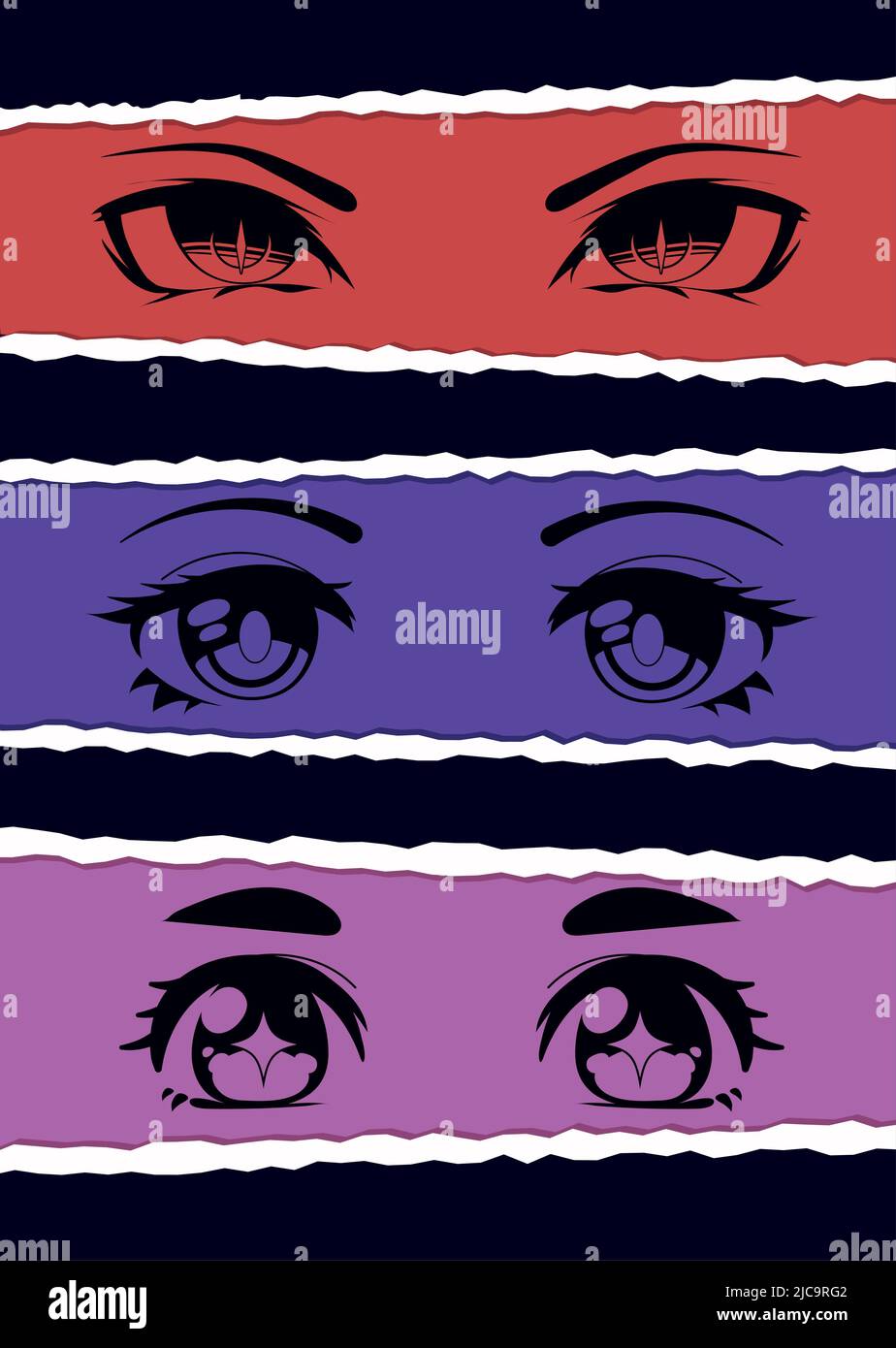 anime eyes close up Stock Vector Image & Art - Alamy