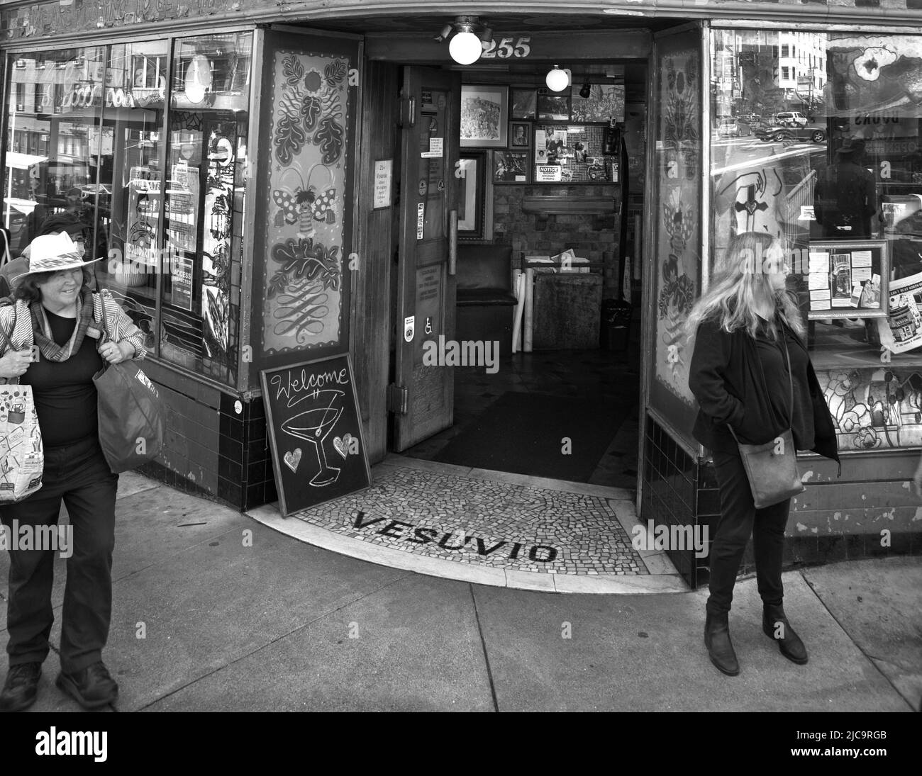 The Vesuvio Cafe is a landmark bar in San Francisco, California ...