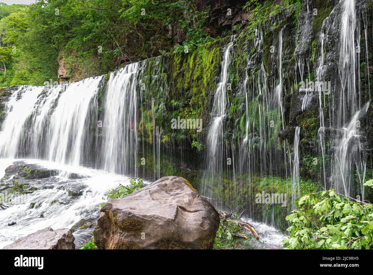 Waterfalls in the National Park in England Brecon Beacons 2022 Stock ...