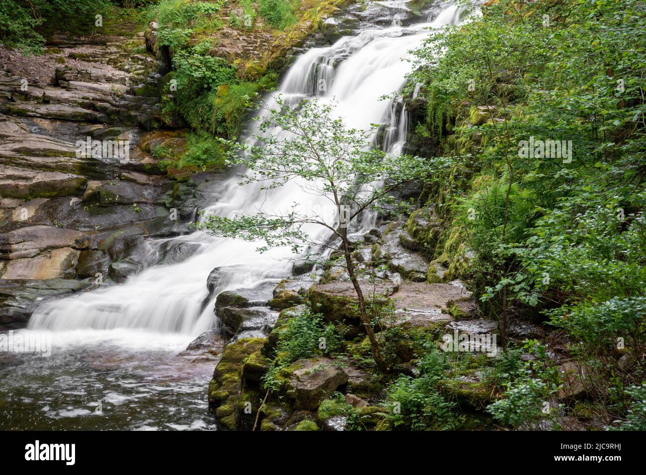 Waterfalls in the National Park in England Brecon Beacons 2022 Stock ...
