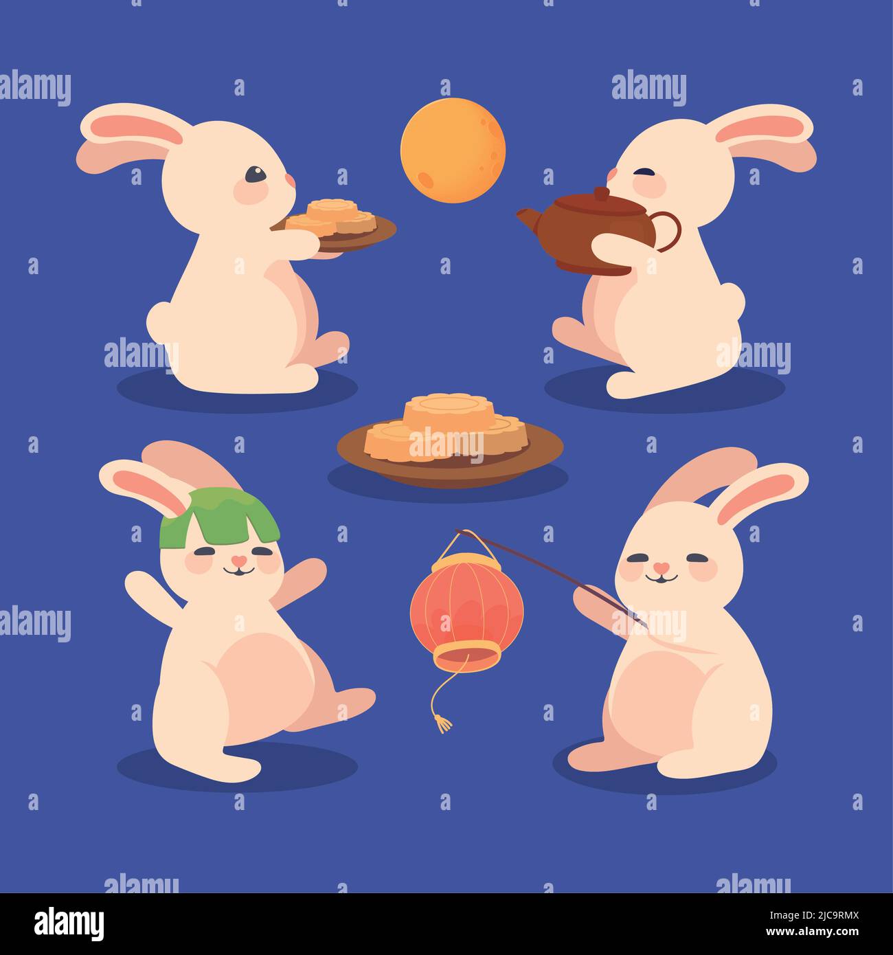 chinese moon festival icons Stock Vector Image & Art - Alamy