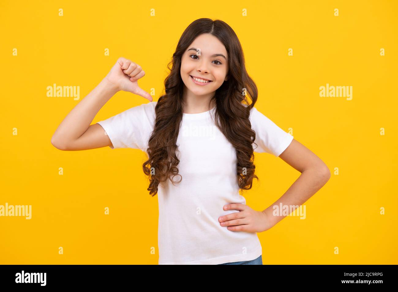 Happy teenager, positive and smiling emotions of teen girl. Teenager ...