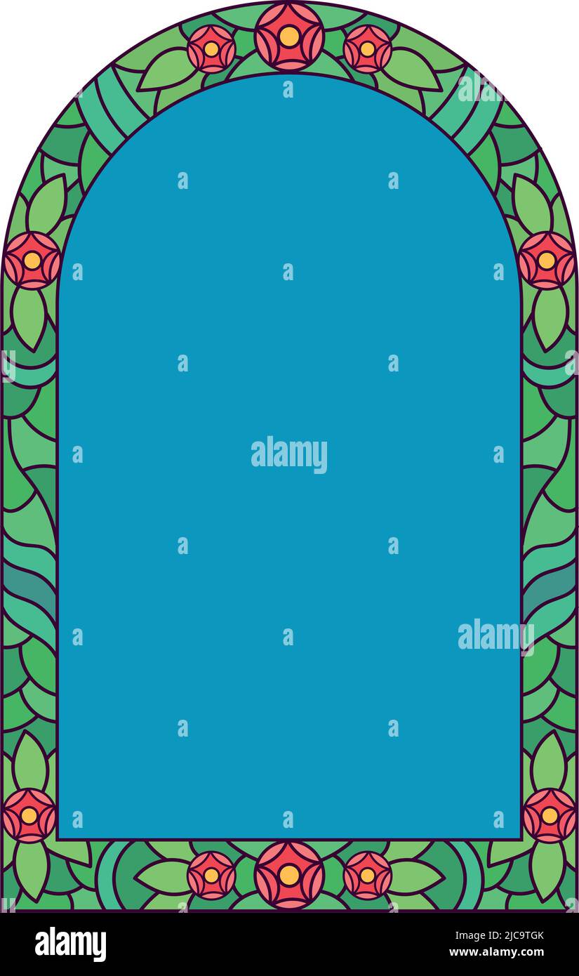 stained glass flowers frame Stock Vector Image & Art - Alamy stained glass flowers frame Stock Vector Image & Art - Alamy
