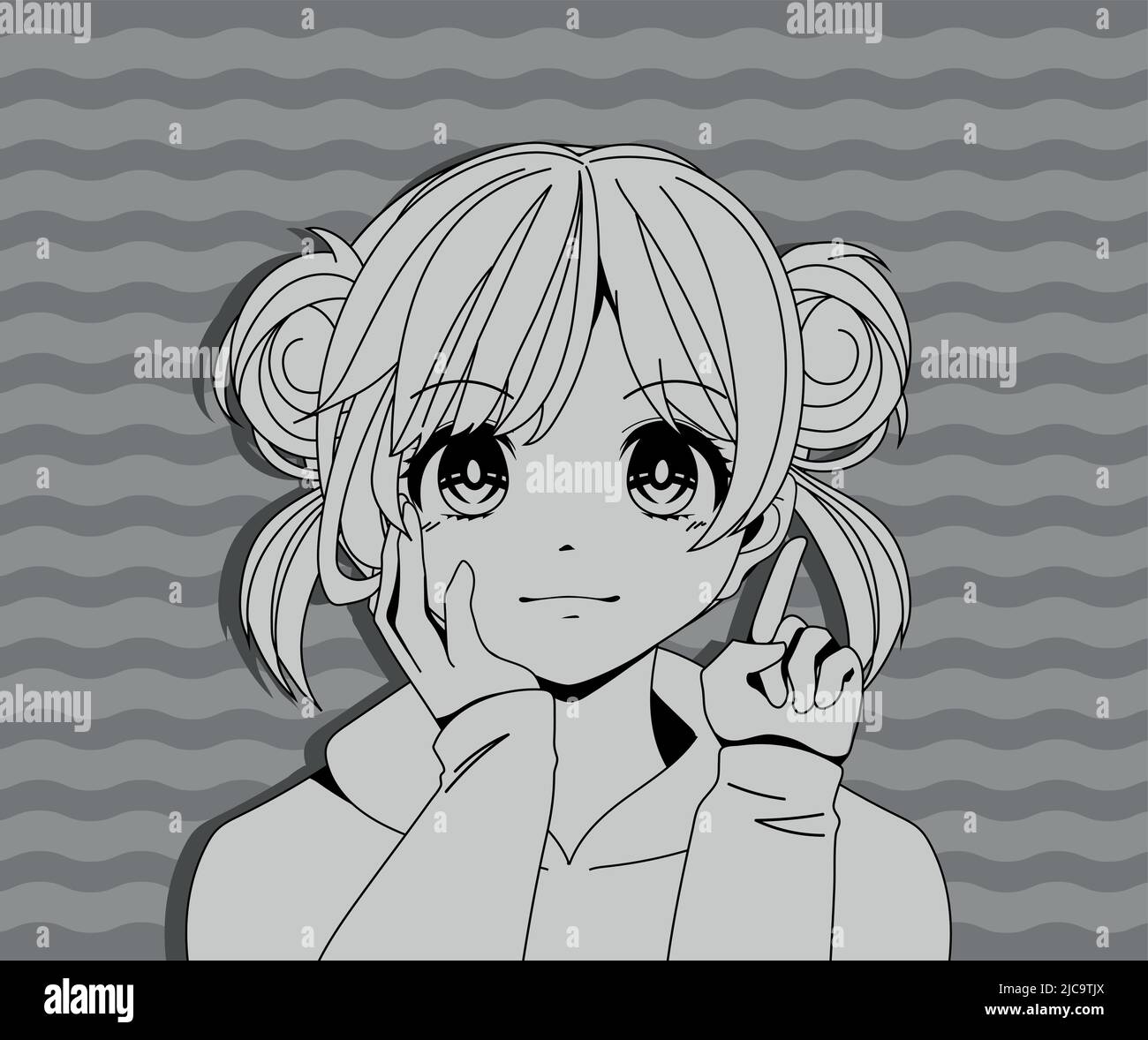 anime cute girl Stock Vector Image & Art - Alamy