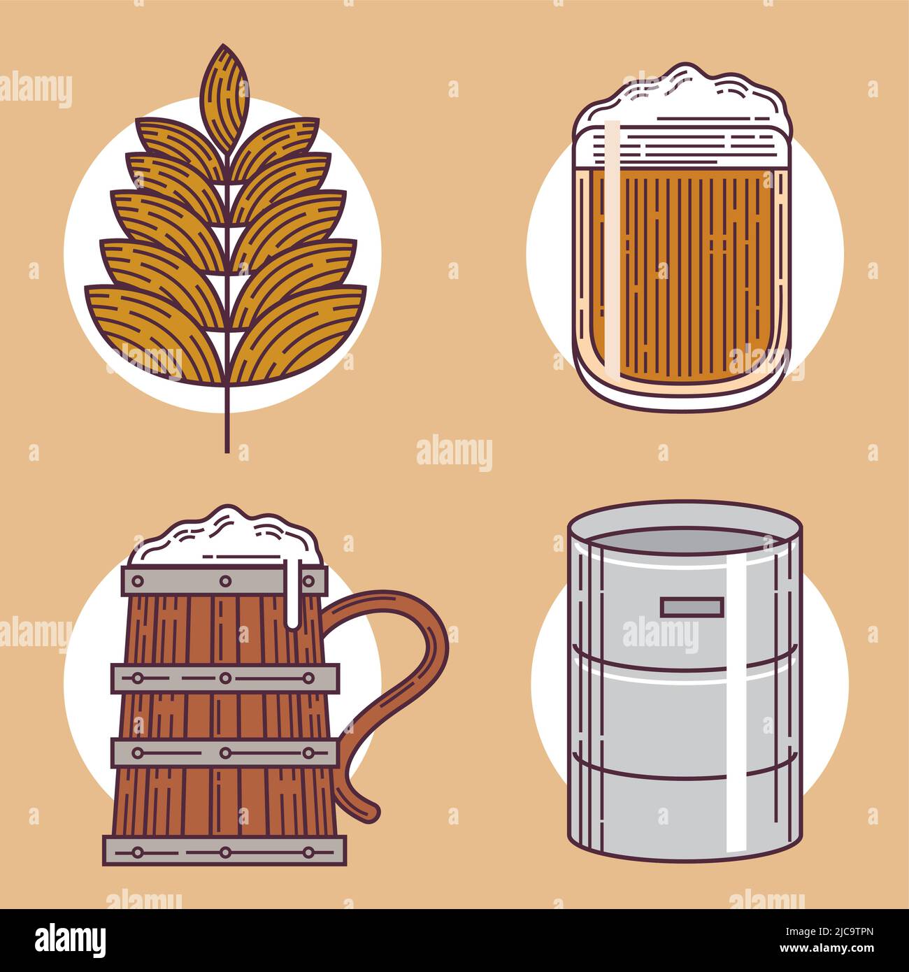 Beer glass wheat beers Stock Vector Images - Alamy