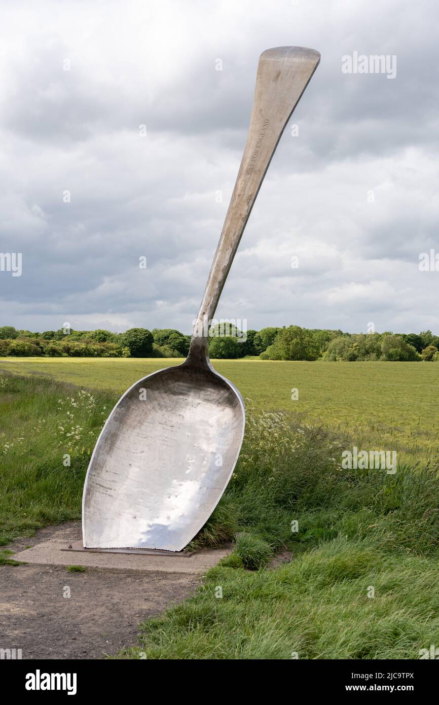 Eat for England sculpture by Bob Budd, known locally as The Giant Spoon ...