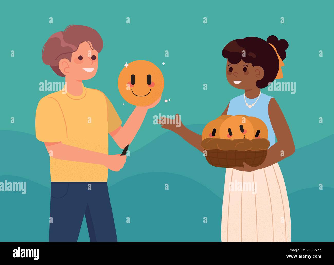 positive people with happy cookies Stock Vector Image & Art - Alamy