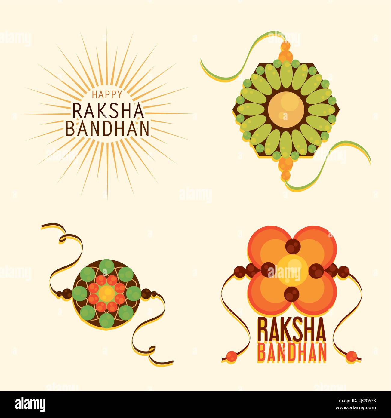 Icon raksha bandhan rakhi hi-res stock photography and images - Alamy