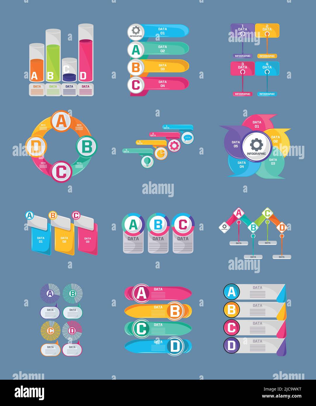 set of infographic charts Stock Vector Image & Art - Alamy