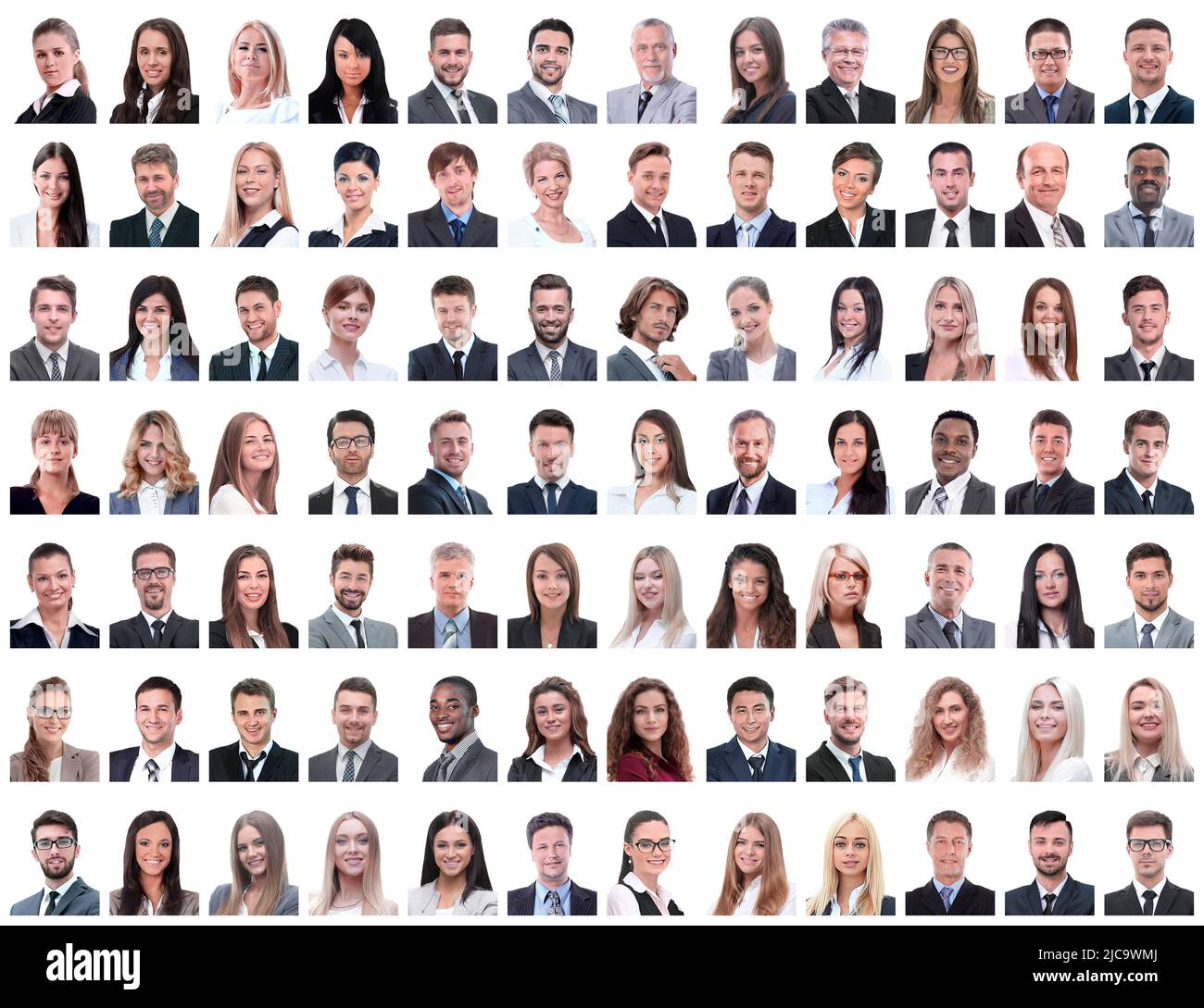 portraits of successful employees isolated on a white Stock Photo - Alamy