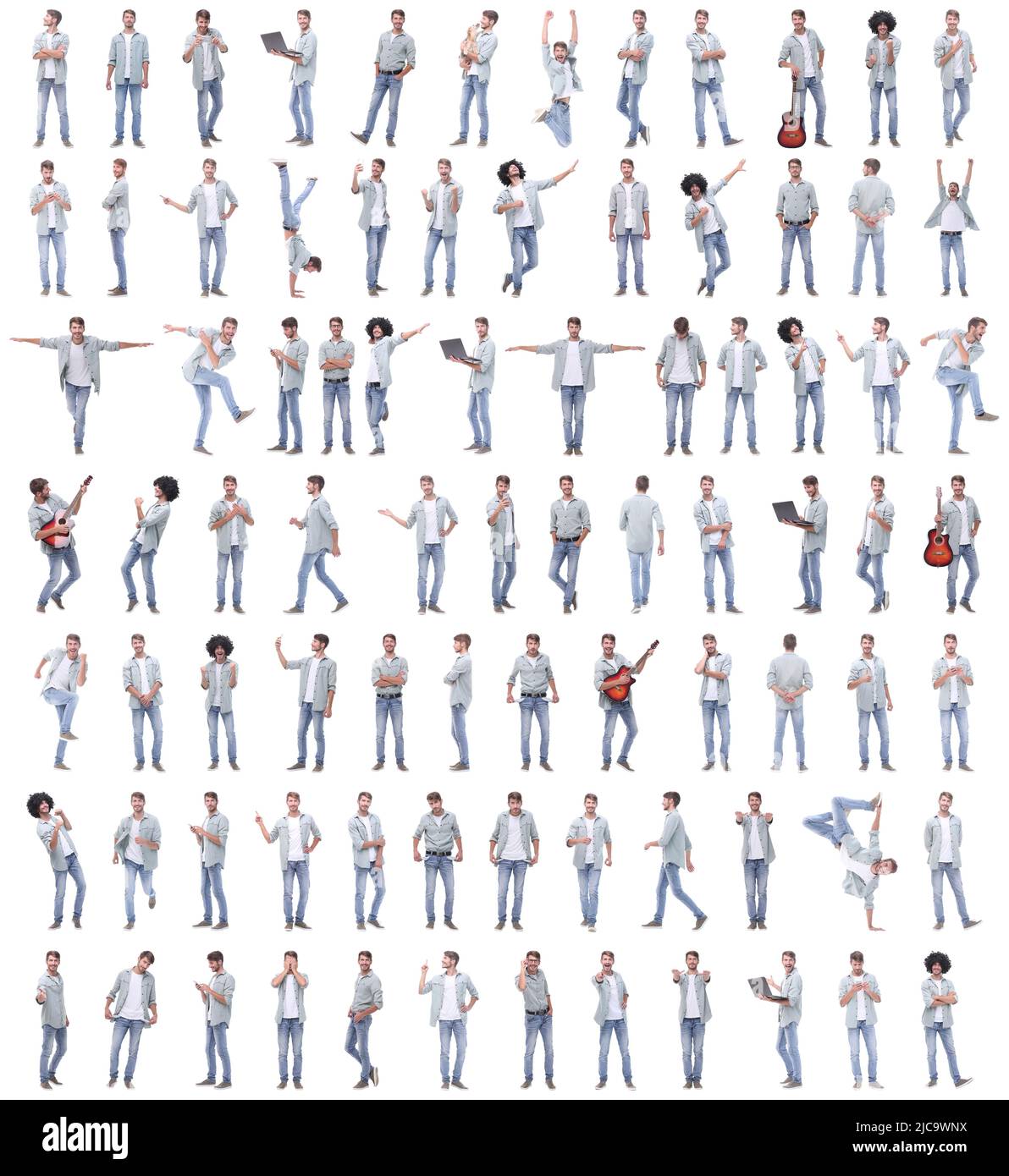 collage of photos of modern stylish guy Stock Photo - Alamy