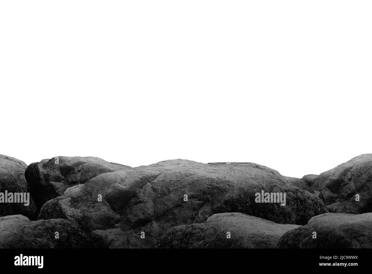 rock isolated on white background Stock Photo - Alamy